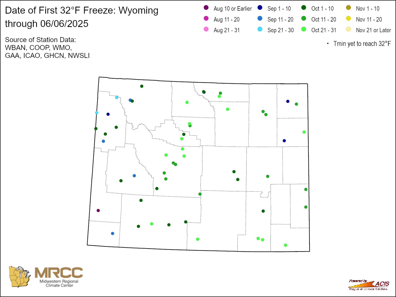 MRCC - Midwestern Climate Watch Freeze Maps
