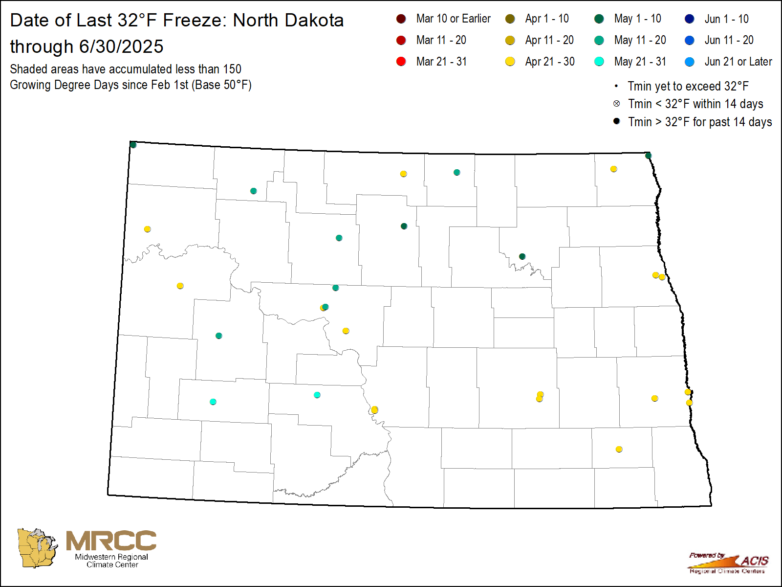 MRCC - Midwestern Climate Watch Freeze Maps